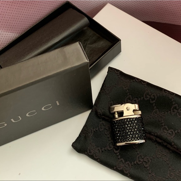 Gucci | Accessories | Gucci Vintage Rare Rhinestone Butane Lighter ...